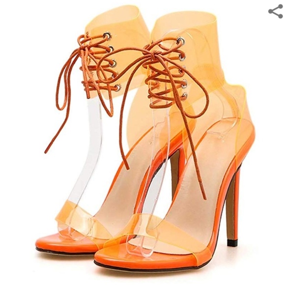 Shoes | Open Toed High Heel Women Transparent Sandals | Poshmark